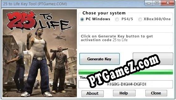 25 to Life gerador de chaves de CD » PTGamez.com torrent jogos