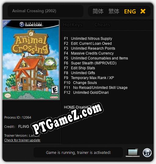Animal Crossing (2002): Trainer +12 [v1.7] » PTGamez.com torrent jogos
