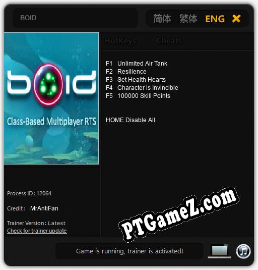 BOID: Cheats, Trainer +5 [MrAntiFan] » PTGamez.com torrent jogos