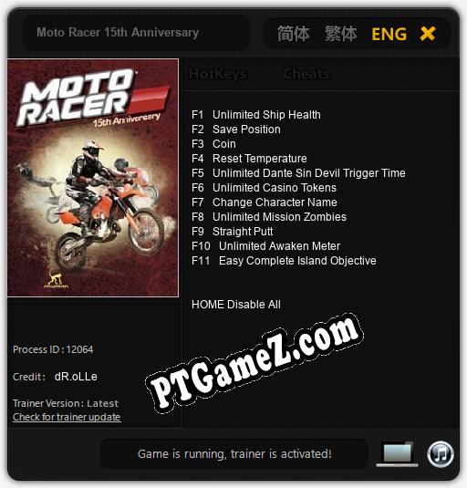 Moto Racer 15th Anniversary: Trainer +11 [v1.9] » PTGamez.com torrent jogos