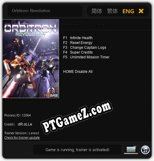 Orbitron: Revolution: Trainer +5 [v1.1] » PTGamez.com torrent jogos
