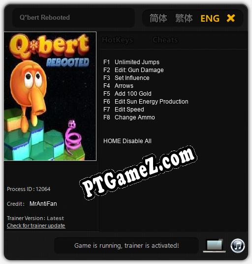 Q*bert Rebooted: Trainer +8 [v1.7] » PTGamez.com torrent jogos