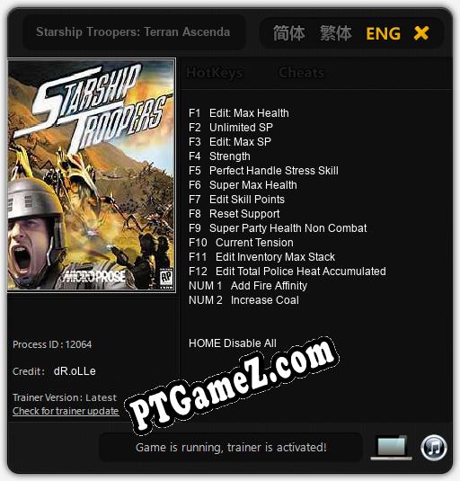 Starship Troopers: Terran Ascendancy: Trainer +14 [v1.2] » PTGamez.com ...