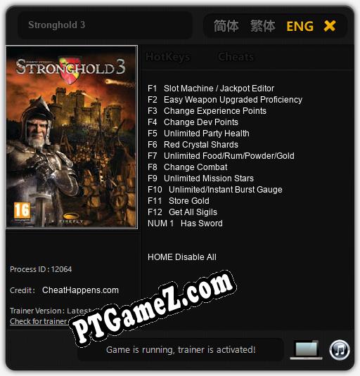 Stronghold 3: Cheats, Trainer +13 [CheatHappens.com] » PTGamez.com ...