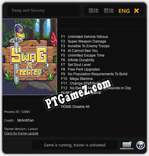 Swag and Sorcery: Trainer +13 [v1.1] » PTGamez.com torrent jogos