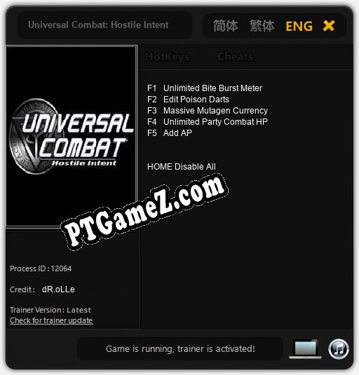Universal Combat: Hostile Intent: Trainer +5 [v1.1] » PTGamez.com torrent jogos